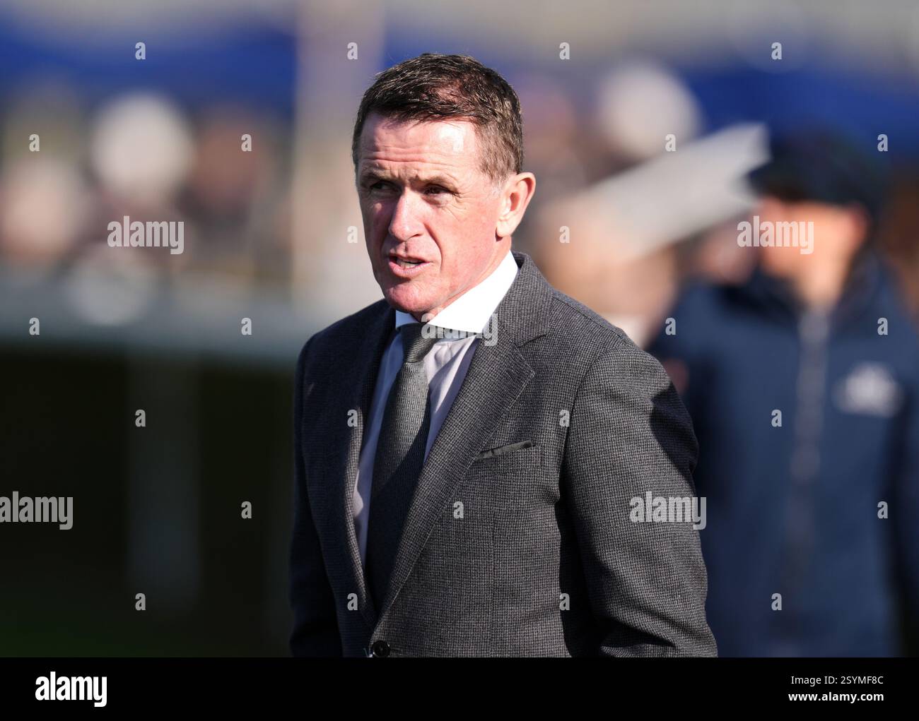 Former Jockey Tony McCoy at Newbury Racecourse. Picture date: Saturday ...