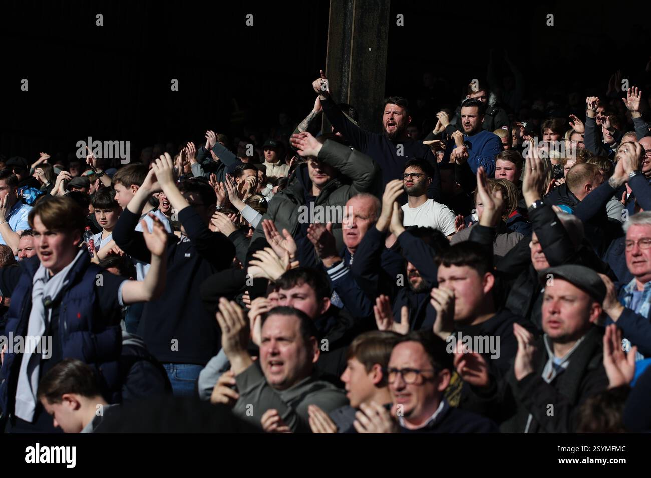 LONDON, UK - 1st Mar 2025: Millwall fans during the FA Cup fifth round ...