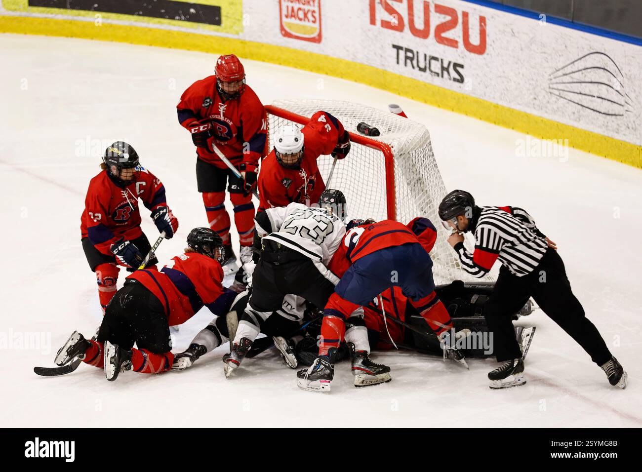 Melbourne, Australia. 01st Mar, 2025. Brisbane Lightning players are ...