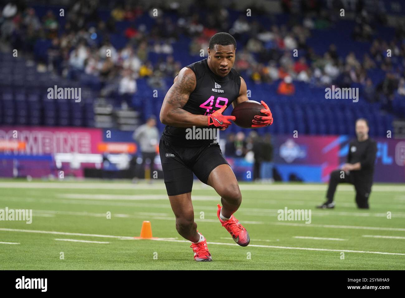 Kansas State defensive back Marques Sigle runs a drill at the NFL ...