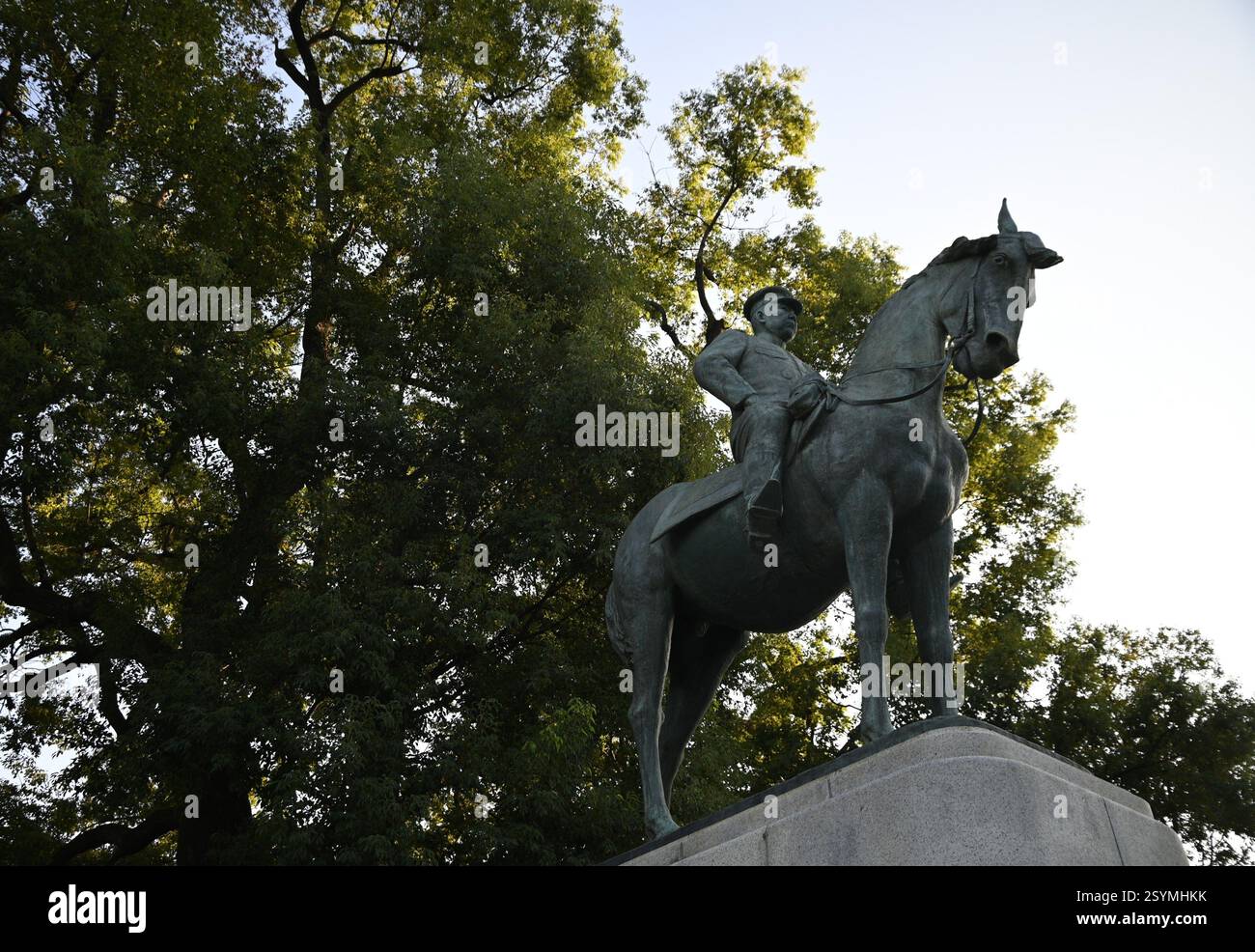 Bronze statue of General Commander and Army Minister Ōyama Iwao in ...