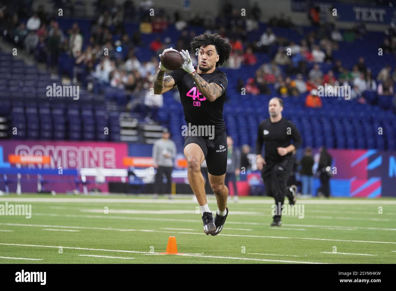 Ohio State defensive back Lathan Ransom runs a drill at the NFL ...