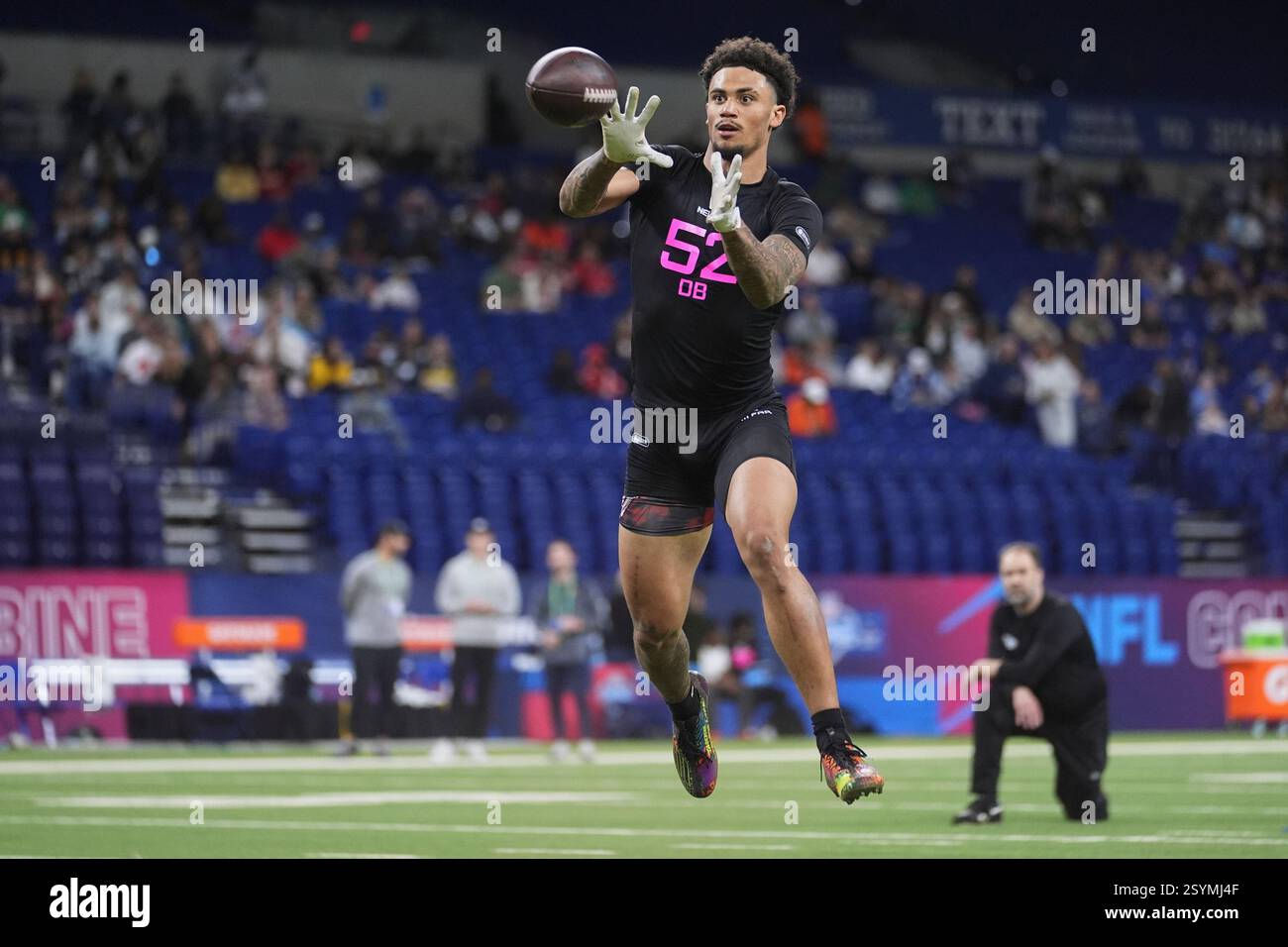 Iowa State defensive back Malik Verdon runs a drill at the NFL football ...