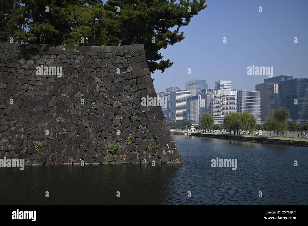 Cityscape with scenic view of modern solemn style skyscrapers along the ...