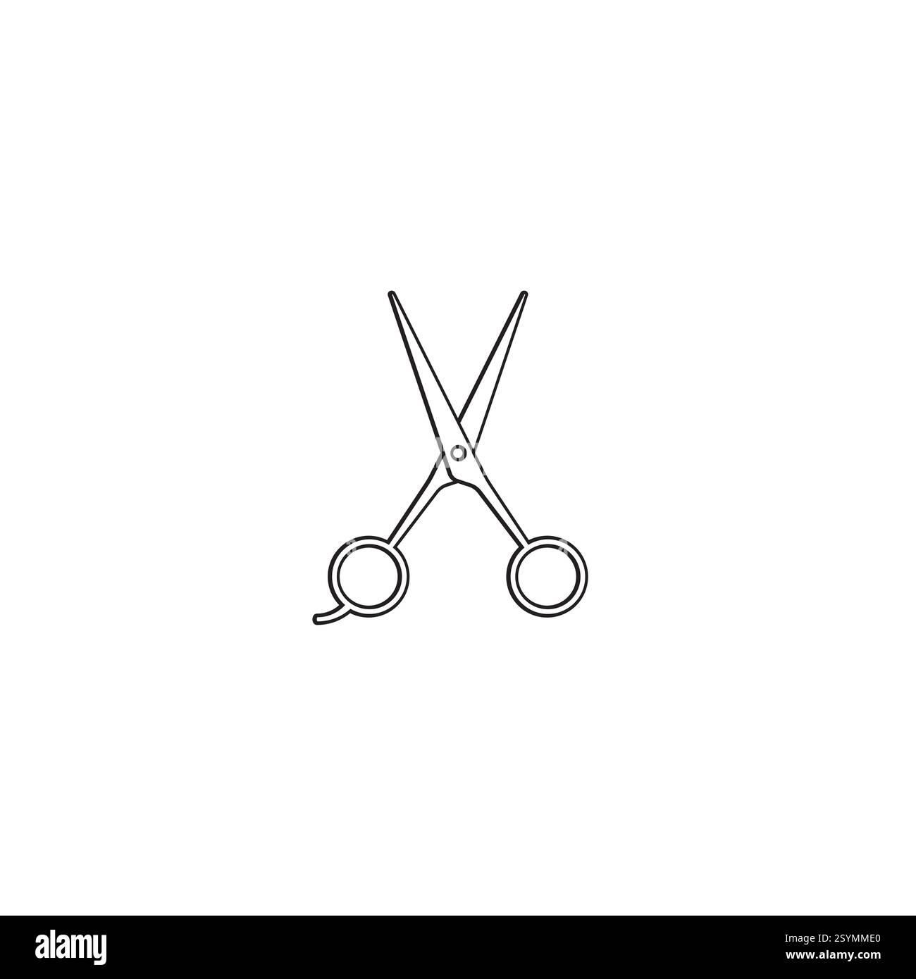 Scissor logo Black and White Stock Photos & Images - Alamy