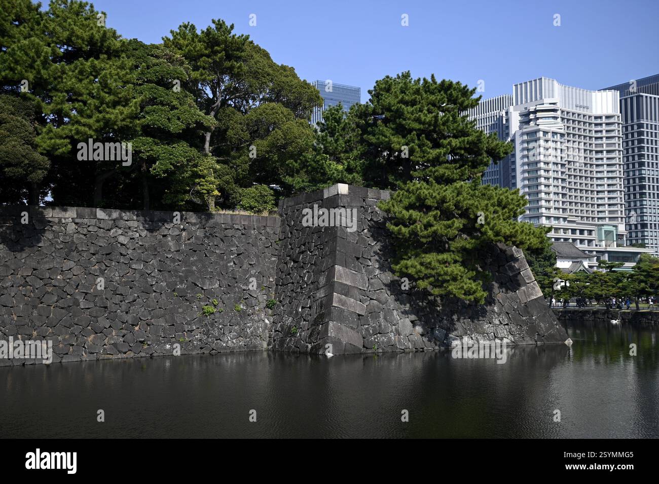 Cityscape with scenic view of modern solemn style skyscrapers along the ...