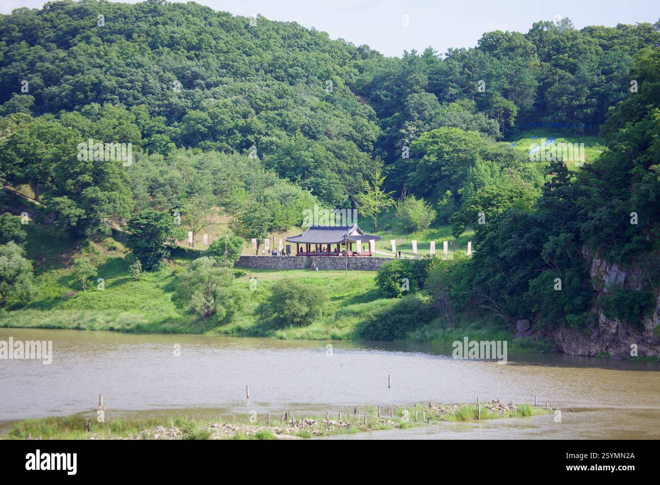 Gongju City, South Korea - May 27th, 2021: A traditional pavilion ...