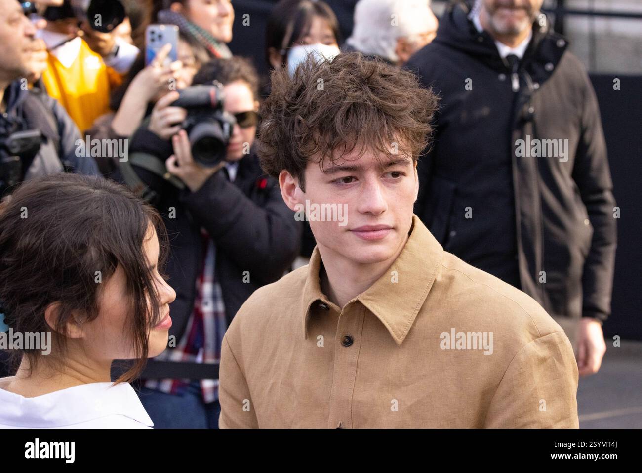 Clarice Cazauran and Bach Buquen are seen leaving the Tod's fashion ...