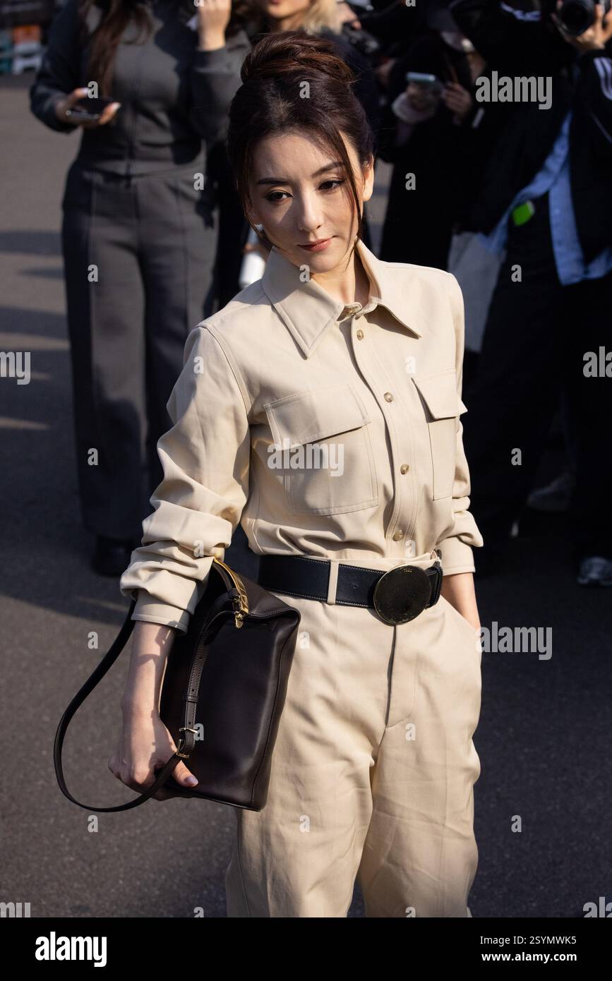 Yuan Fang is seen arriving at the Tod's fashion show during the Milan Fashion Week - Womenswear ...