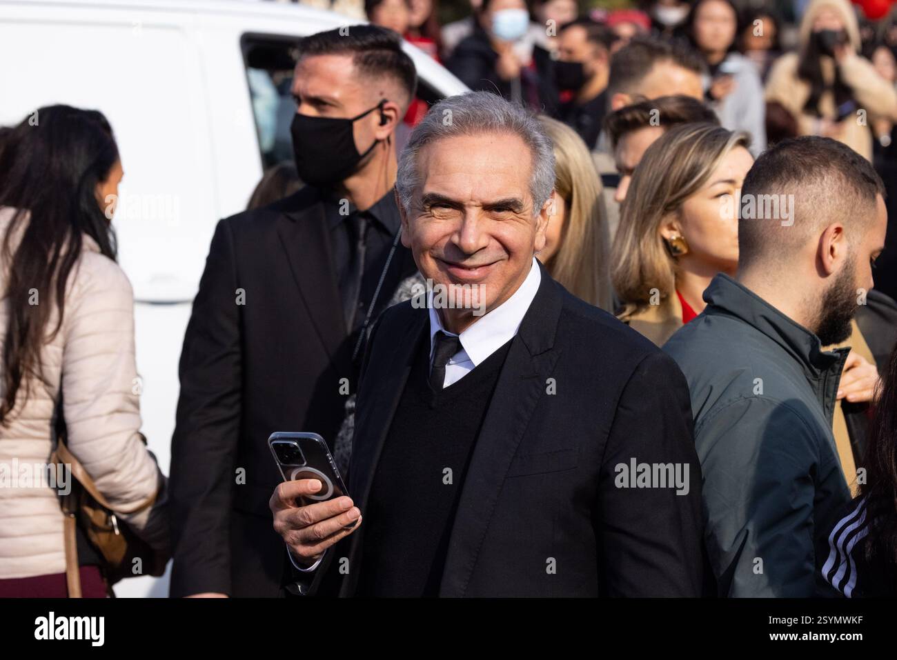 Carlo Capasa is seen leaving the Tod's fashion show during the Milan Fashion Week - Womenswear ...