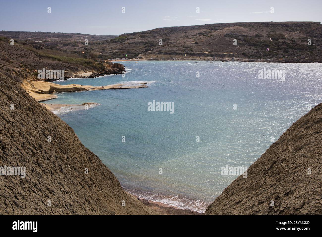 Qarraba bay beach ang Gnejna bay near Mgarr, Malta Stock Photo - Alamy