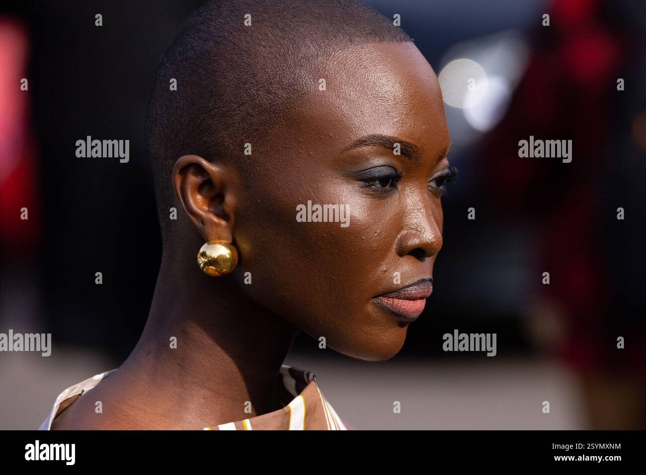 Amina Seck is seen arriving at the Tod's fashion show during the Milan ...