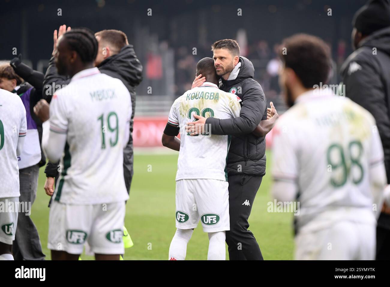 Gregory POIRIER (Entraineur Red Star) during the Ligue 2 BKT match ...