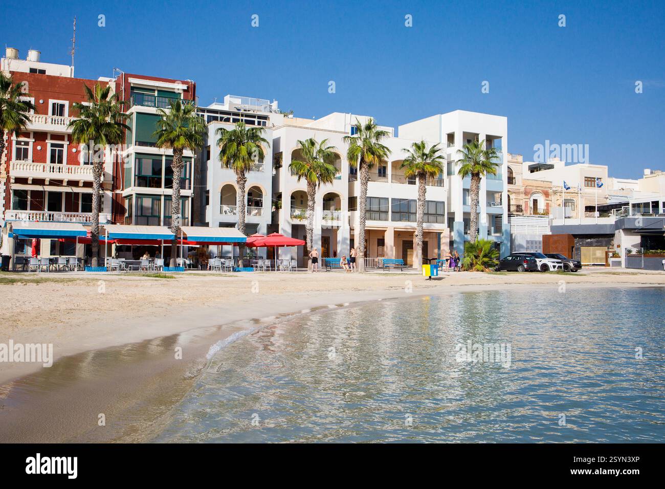 Pretty bay beach in Birzebbuga, Malta Stock Photo - Alamy