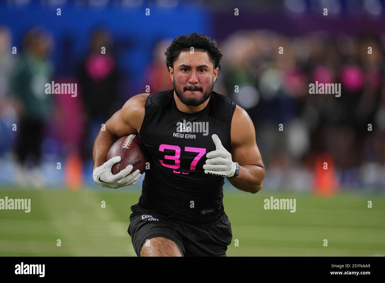 Iowa defensive back Sebastian Castro runs a drill at the NFL football ...
