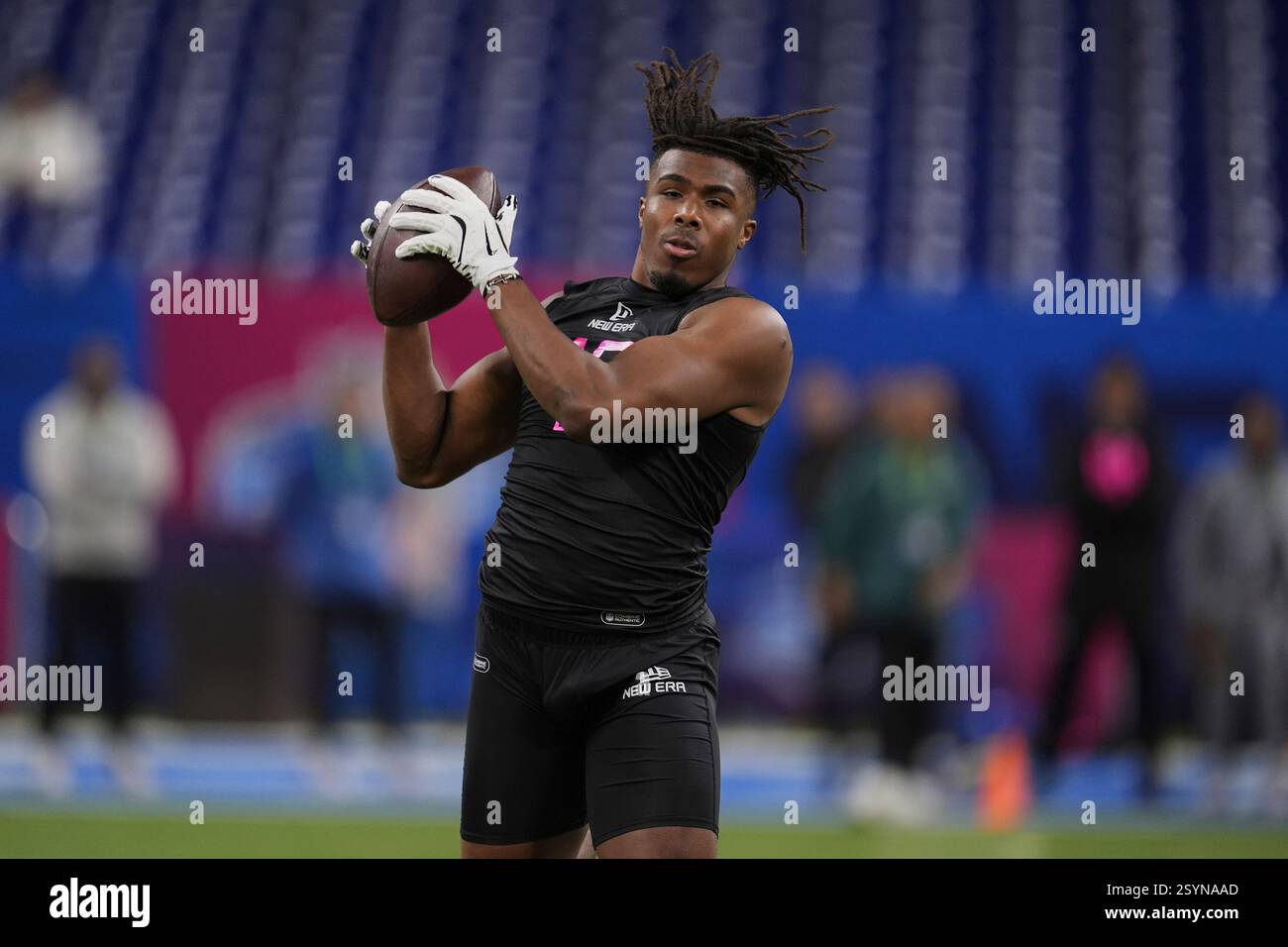 Clemson defensive back R.J. Mickens runs a drill at the NFL football ...
