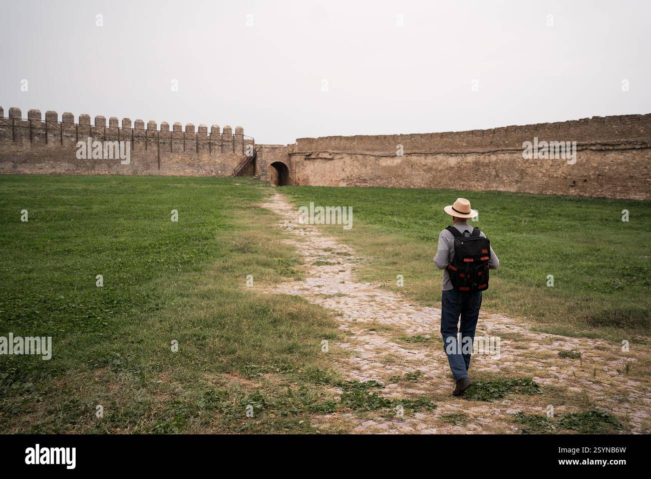 Retired man exploring fortress hi-res stock photography and images - Alamy