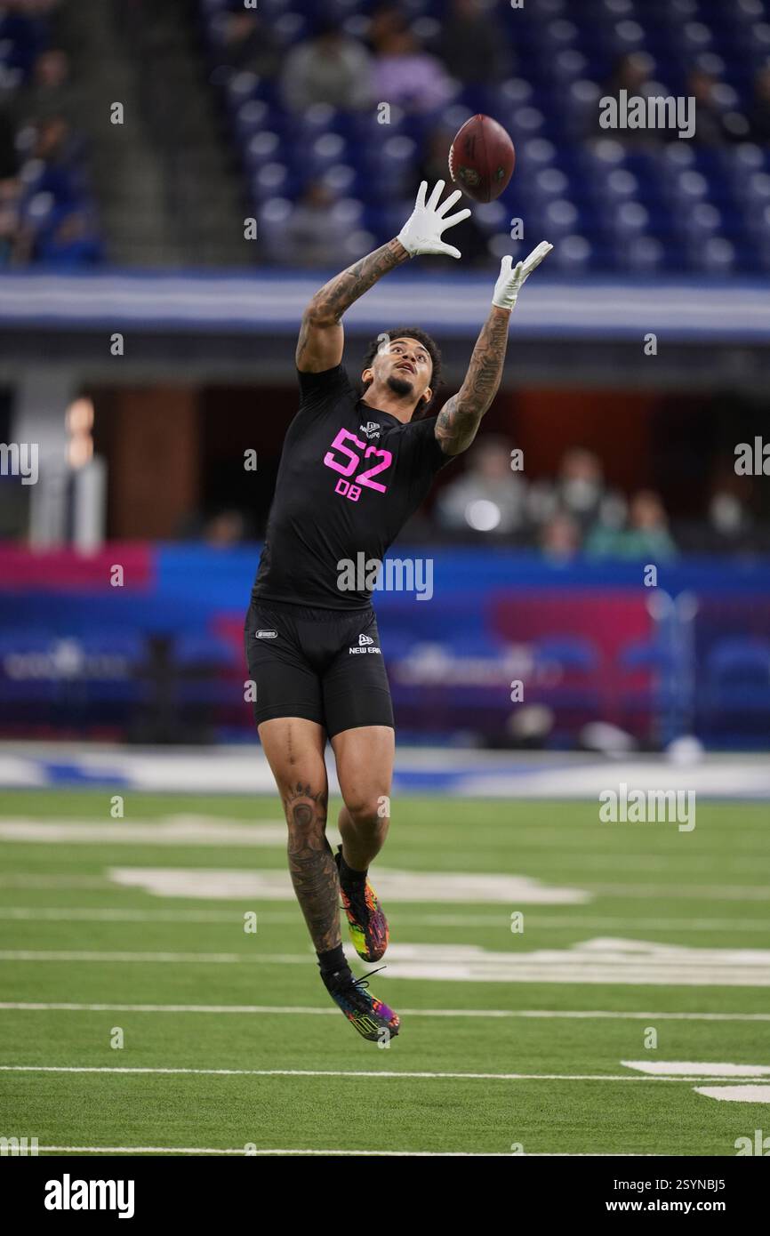 Iowa State defensive back Malik Verdon runs a drill at the NFL football ...