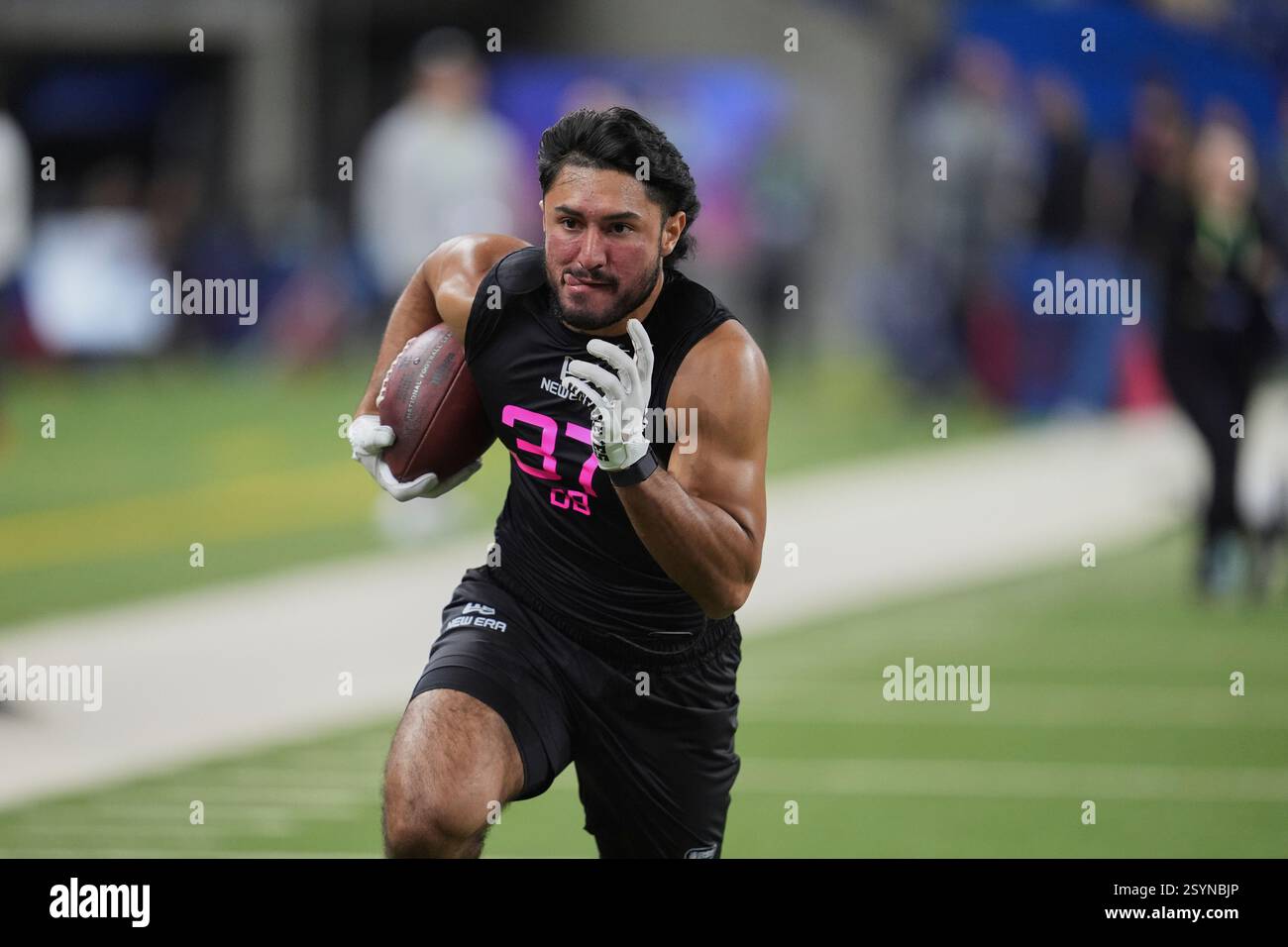 Iowa defensive back Sebastian Castro runs a drill at the NFL football ...