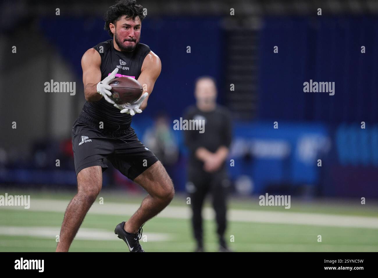 Iowa defensive back Sebastian Castro runs a drill at the NFL football ...