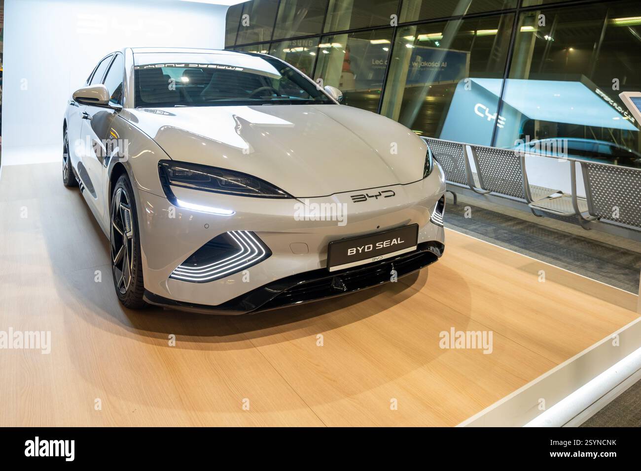 Warsaw, Poland, 27 December 2024 BYD Seal battery electric mid-sized ...