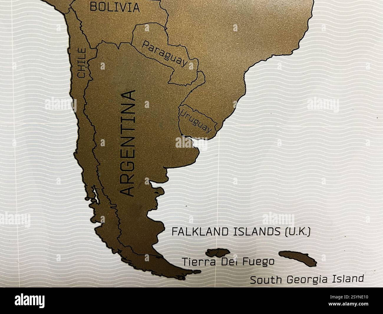 Illustration depicting South America and its surrounding territories on ...