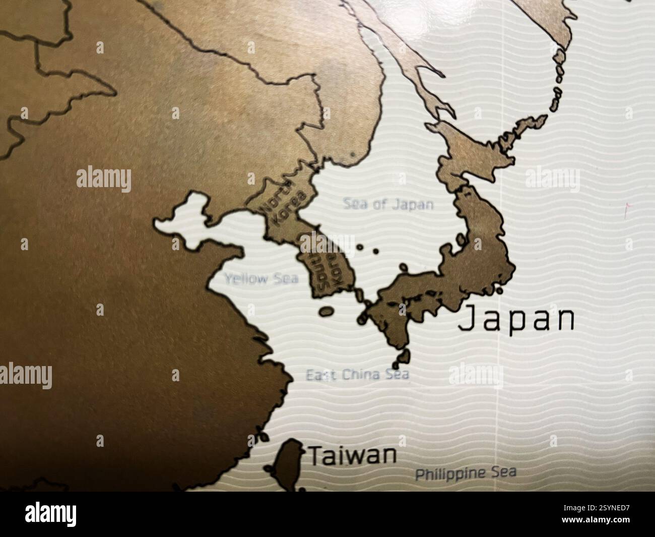 Geographic representation of East Asia featuring Japan, Korea, Taiwan ...