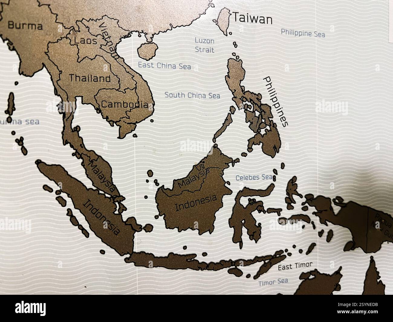 Detailed geographic map of Southeast Asia depicting political ...