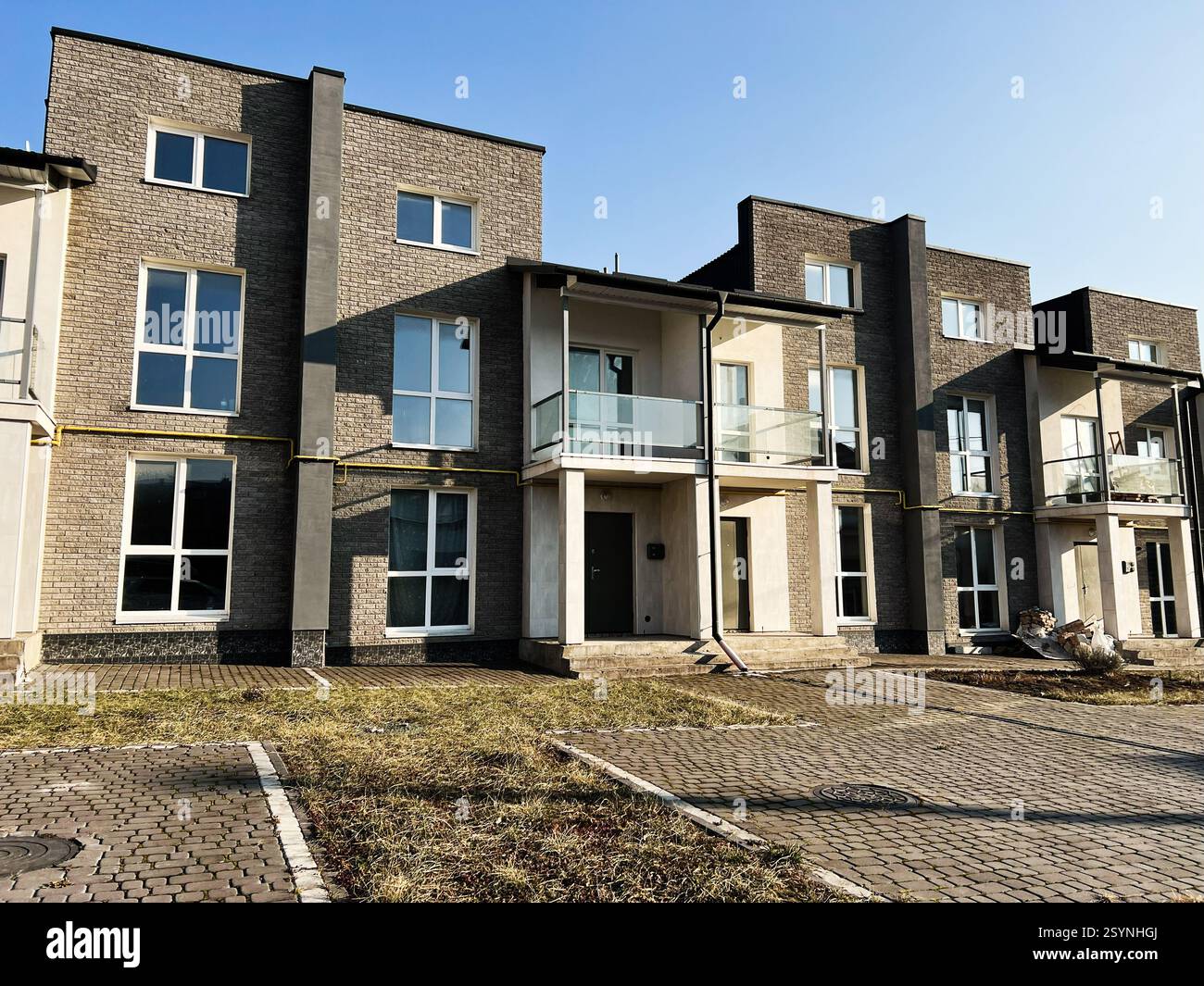 Klenovi Hai, Ukraine - February 27, 2025: Newly developed residential ...