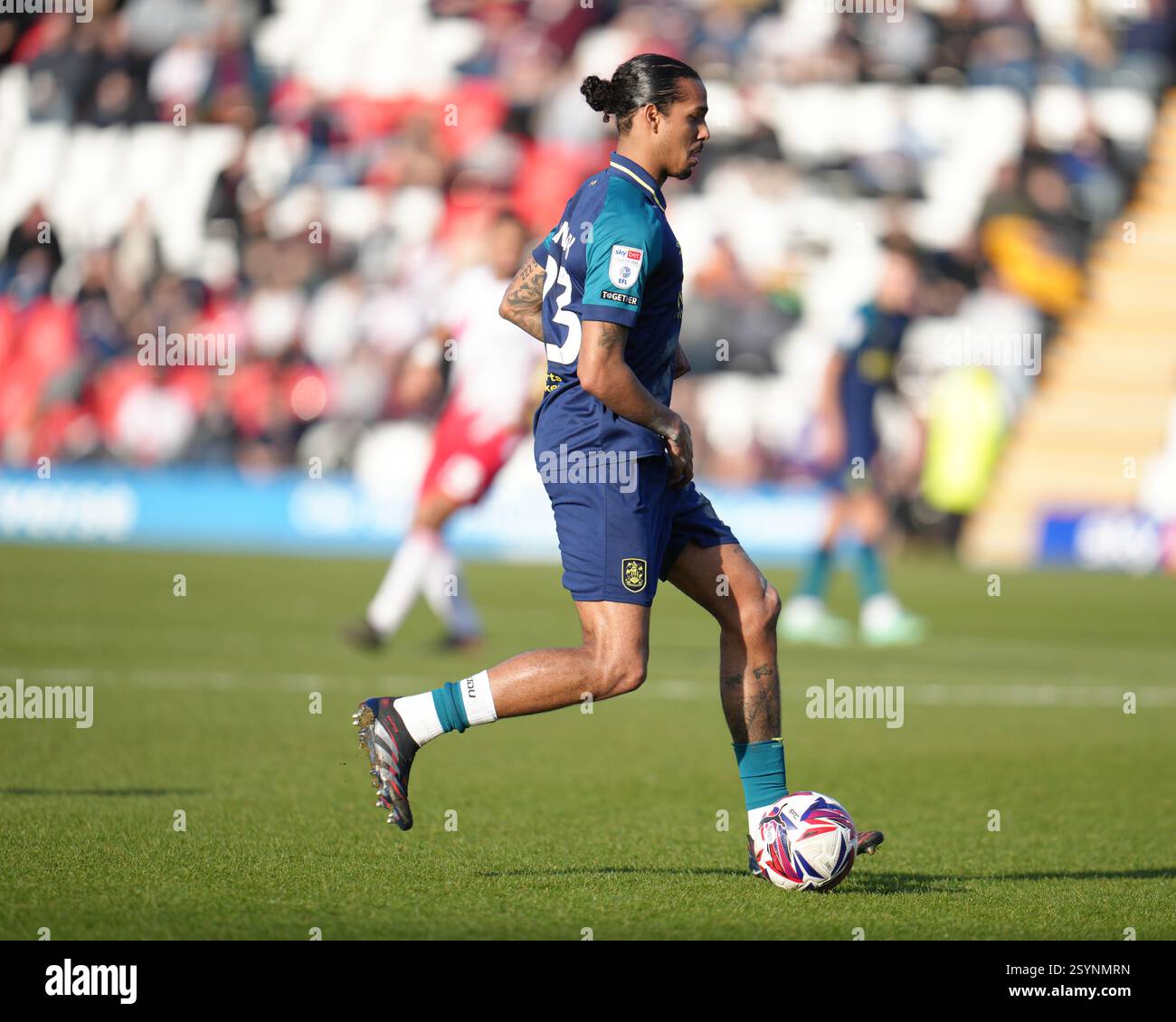 Nigel Lonwijk of Huddersfield Town on the ball during the Sky Bet ...