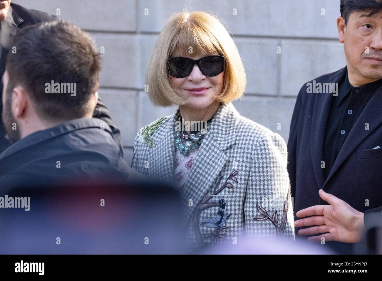 Anna Wintour is seen leaving the Tod's fashion show during the Milan ...