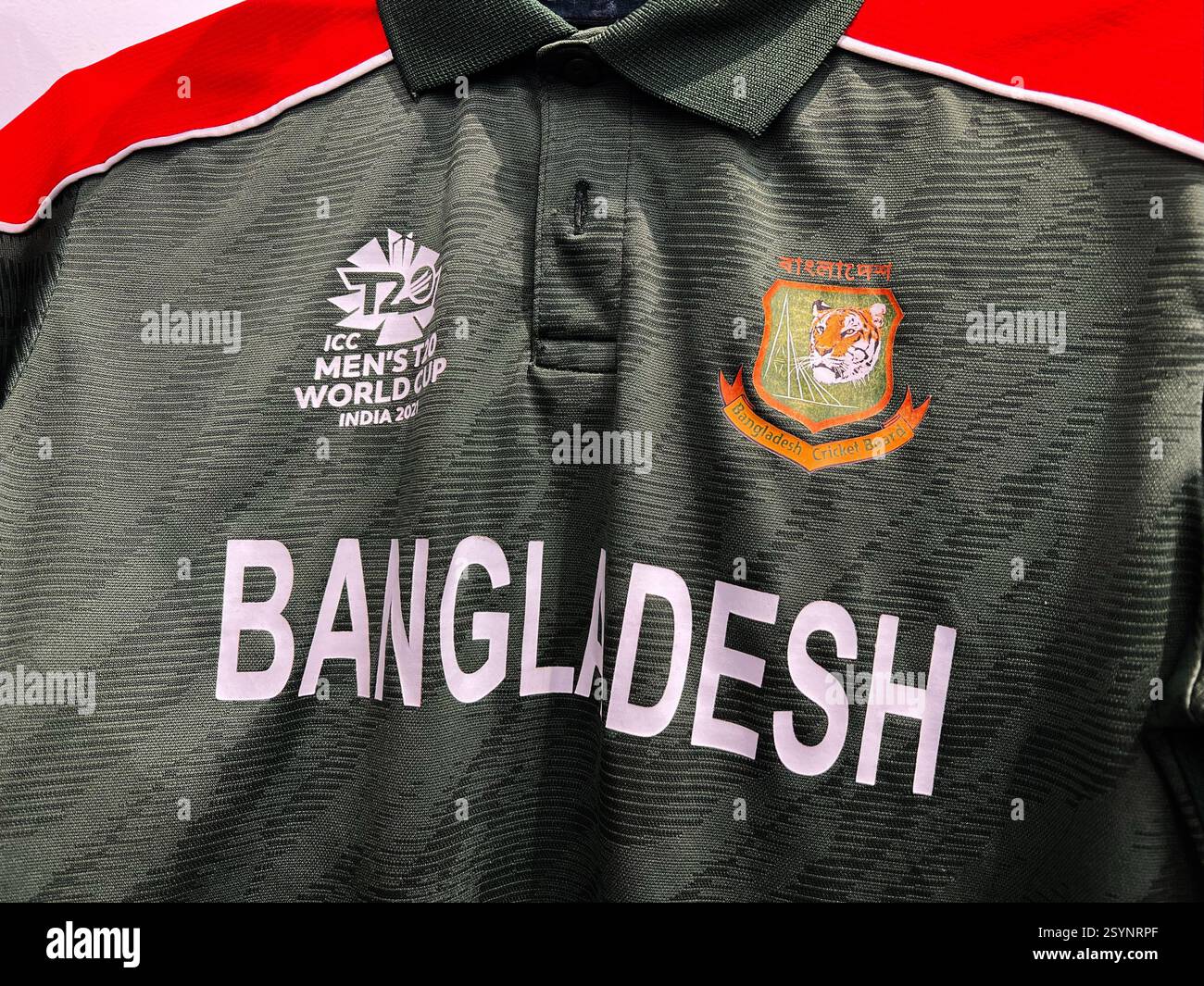Kyiv, Ukraine - February 27, 2025: Cricket jersey of Bangladesh with ...