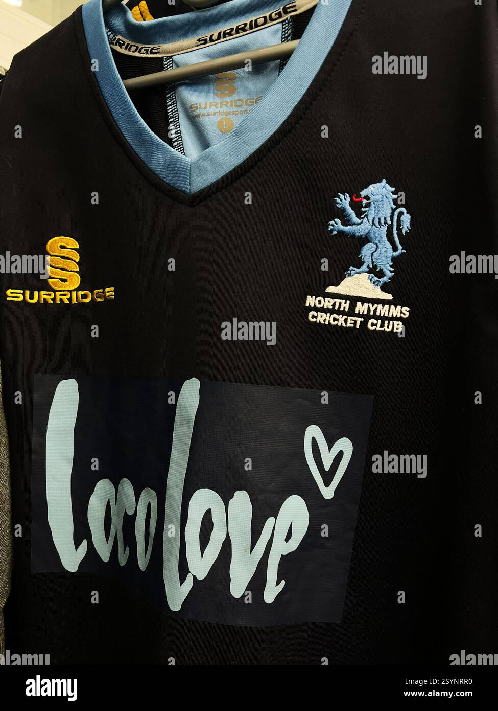 Kyiv, Ukraine - February 27, 2025: Black cricket jersey featuring a ...