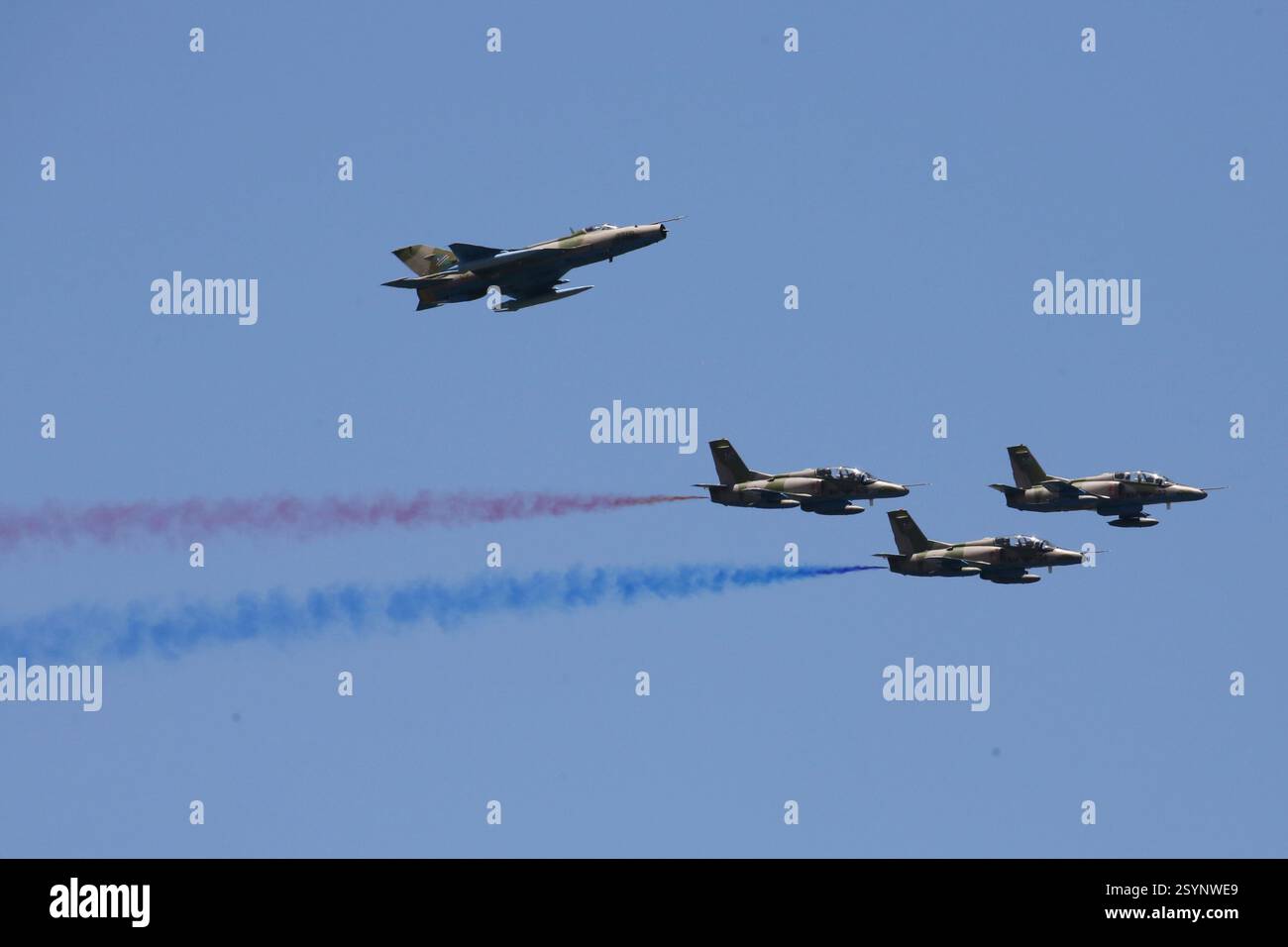 Jets perform the missing man formation during the state funeral for ...