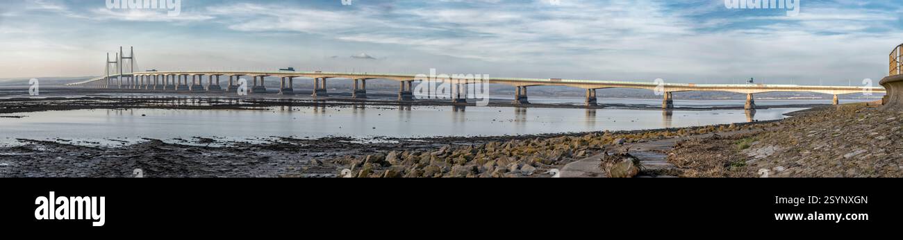 The second Severn Crossing Bridge taken from Severn Beach ...