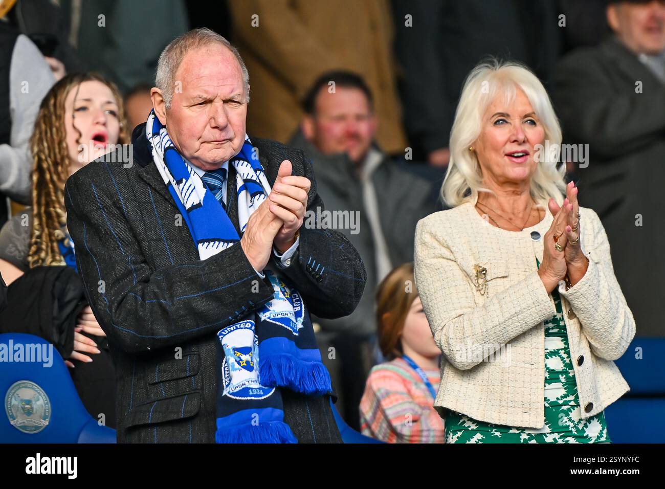 Barry Fry director of football of Peterborough and wife applaud as ...