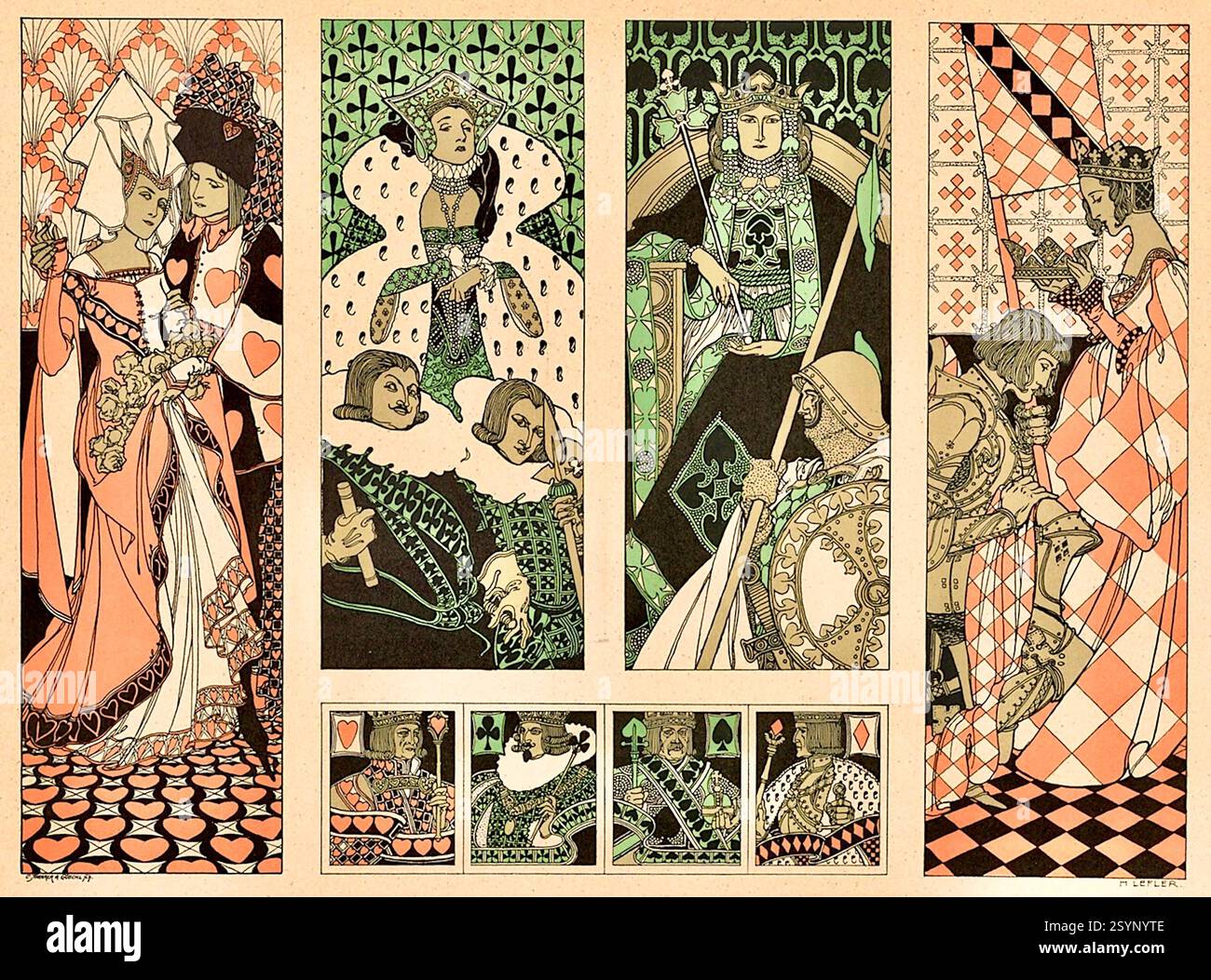 Heinrich Lefter - Playing Cards - c1898 Stock Photo - Alamy