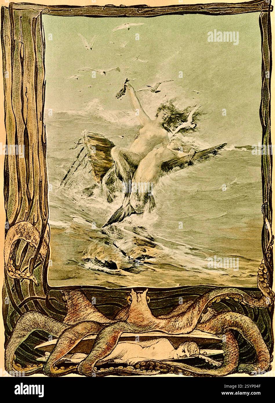 The Tempest - Martin Gerlach - c1900 Stock Photo - Alamy