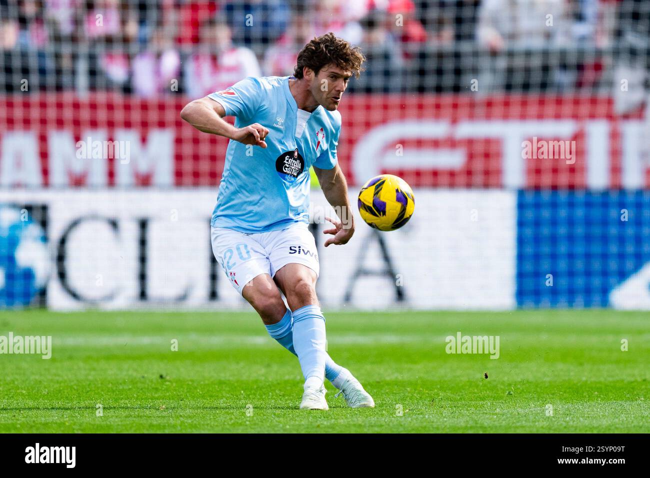 Marcos Alonso (RC Celta) in action during La Liga football match ...
