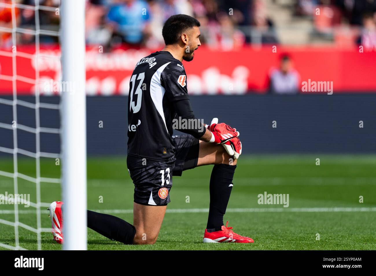 Girona, Spain. 1st Mar, 2025. Gazzaniga (Girona FC) reacts during La ...