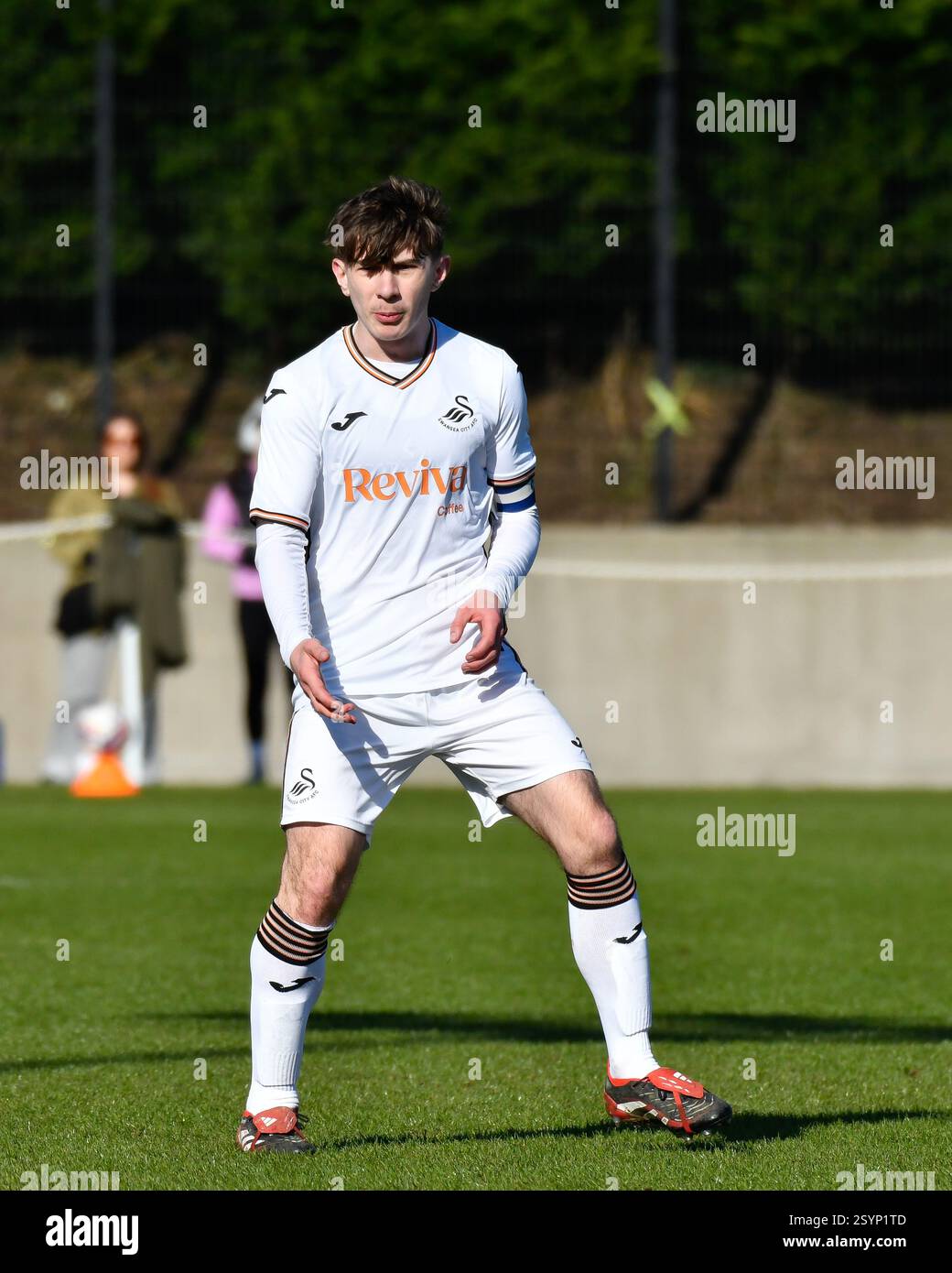 Landore, Swansea, Wales. 1 March 2025. Harlan Perry of Swansea City ...