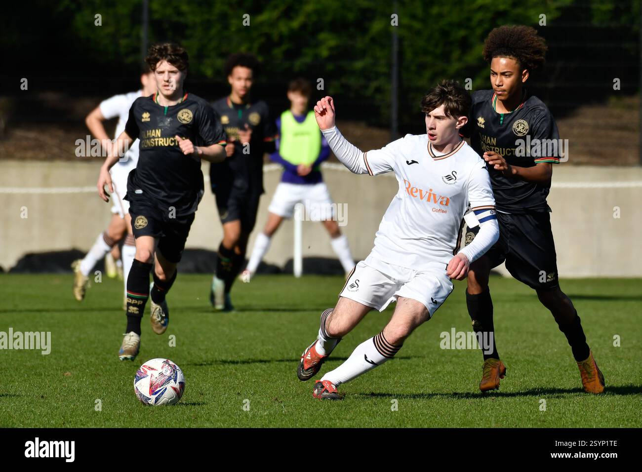 Landore, Swansea, Wales. 1 March 2025. Harlan Perry of Swansea City in ...