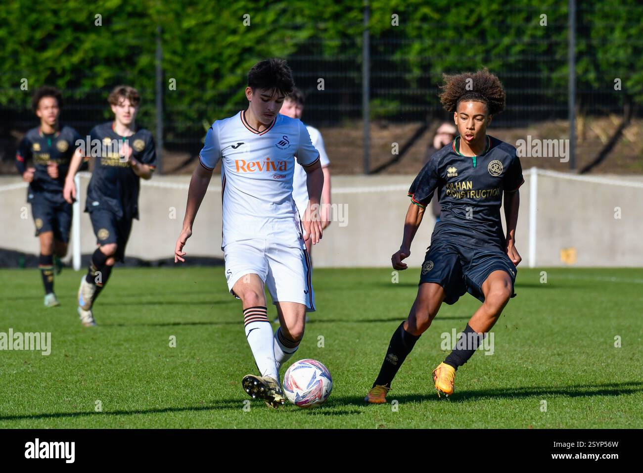 Landore, Swansea, Wales. 1 March 2025. Milo Robinson of Swansea City ...