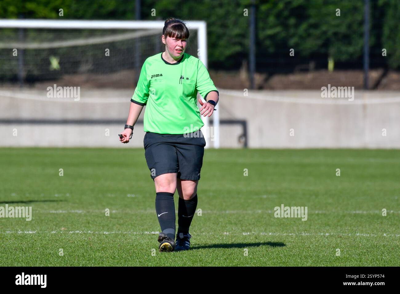 Landore, Swansea, Wales. 1 March 2025. Match Referee Rebecca Halford ...