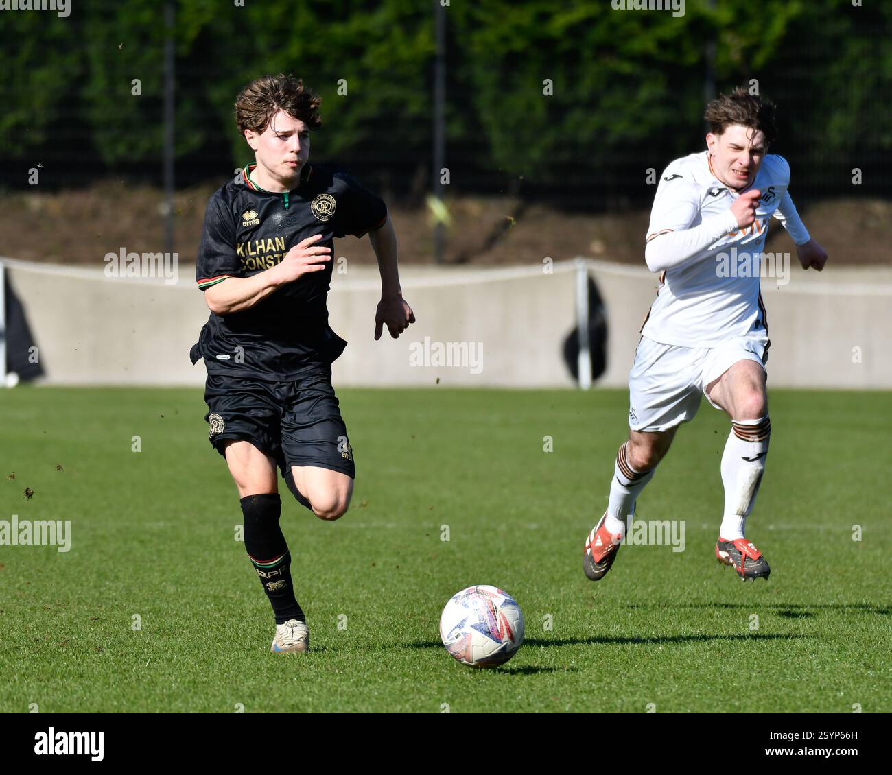 Landore, Swansea, Wales. 1 March 2025. Jake Coomes of Queens Park ...