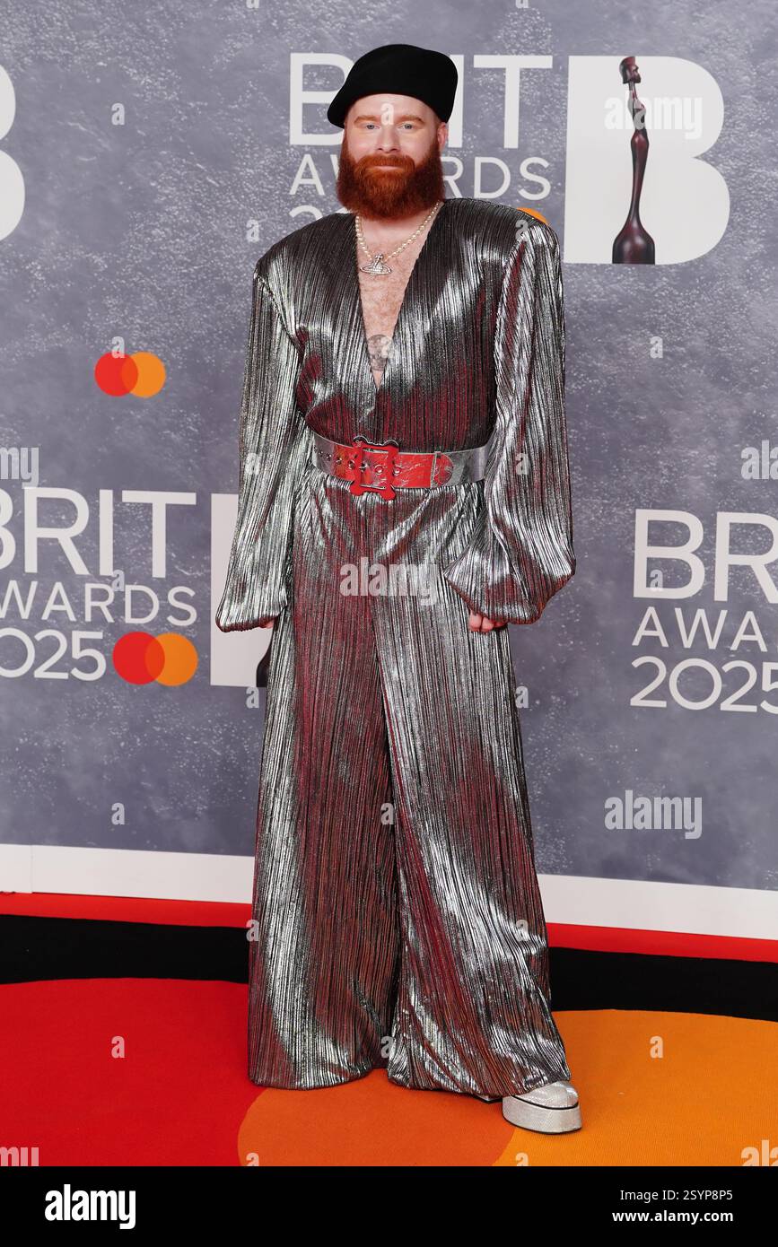 Jay Beech arriving for The BRIT Awards 2025 at London's O2 Arena ...