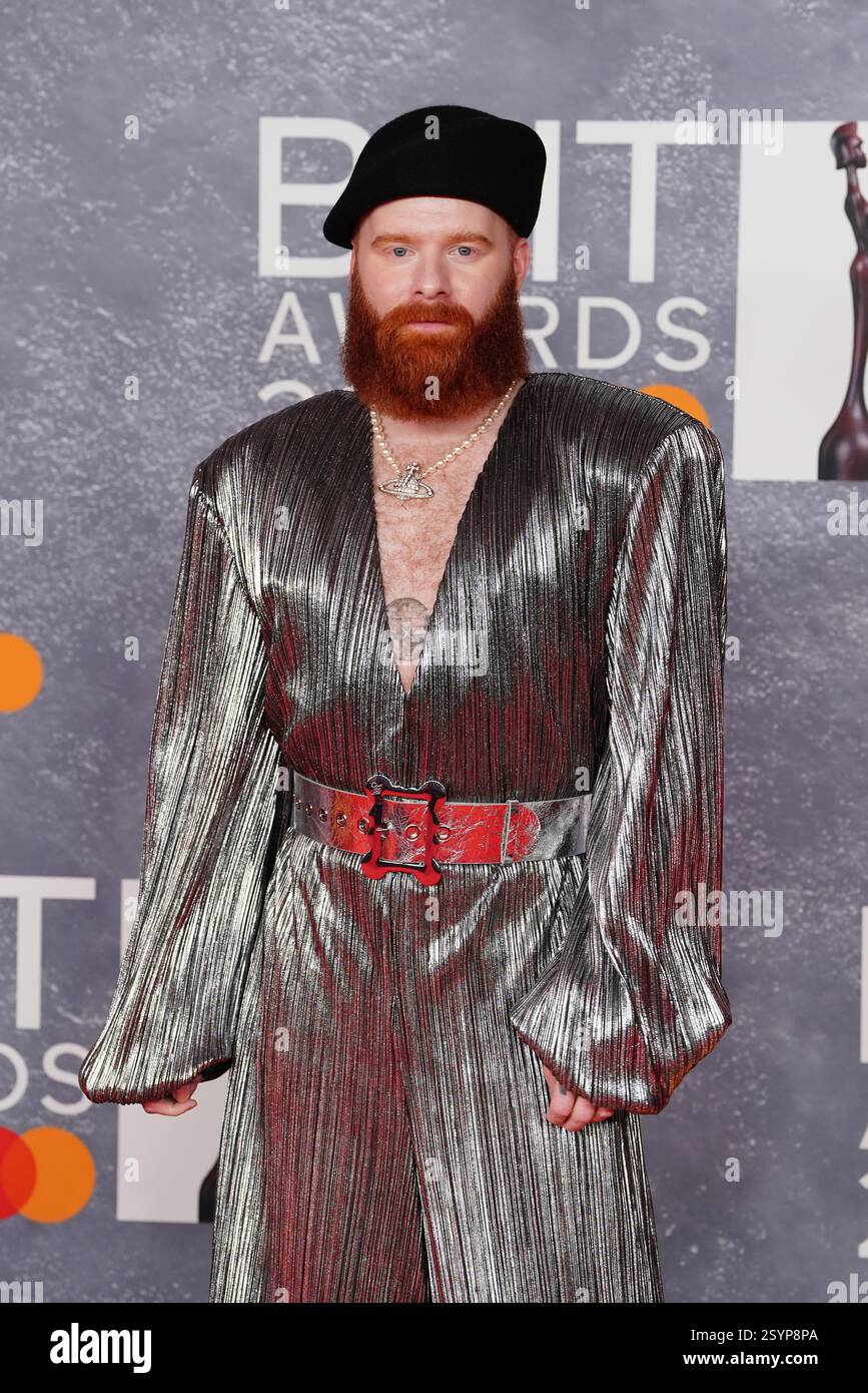 Jay Beech arriving for The BRIT Awards 2025 at London's O2 Arena ...