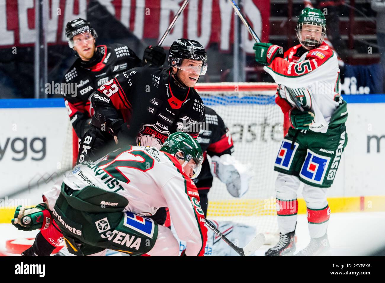250301 Malmö Redhawks Christoffer Forsberg under ishockeymatchen i SHL mellan Malmö Redhawks och ...