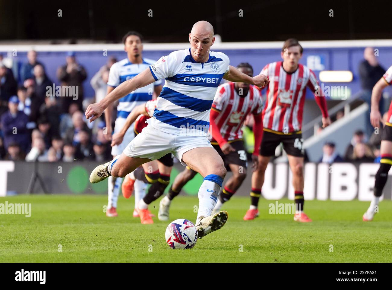 Queens Park Rangers' Michael Frey scores their side's first goal of the ...