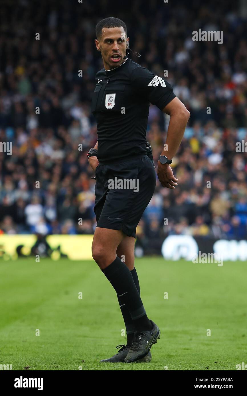 Referee Farai Hallam during the Leeds United FC v West Bromwich Albion ...